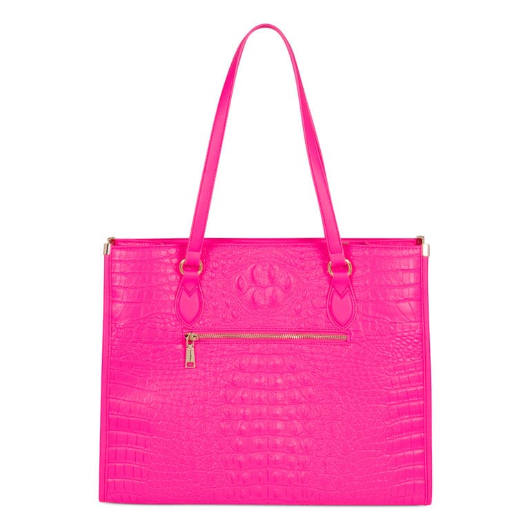 Neon Pink Crocodile Skin Tote Bag – Tote&Carry