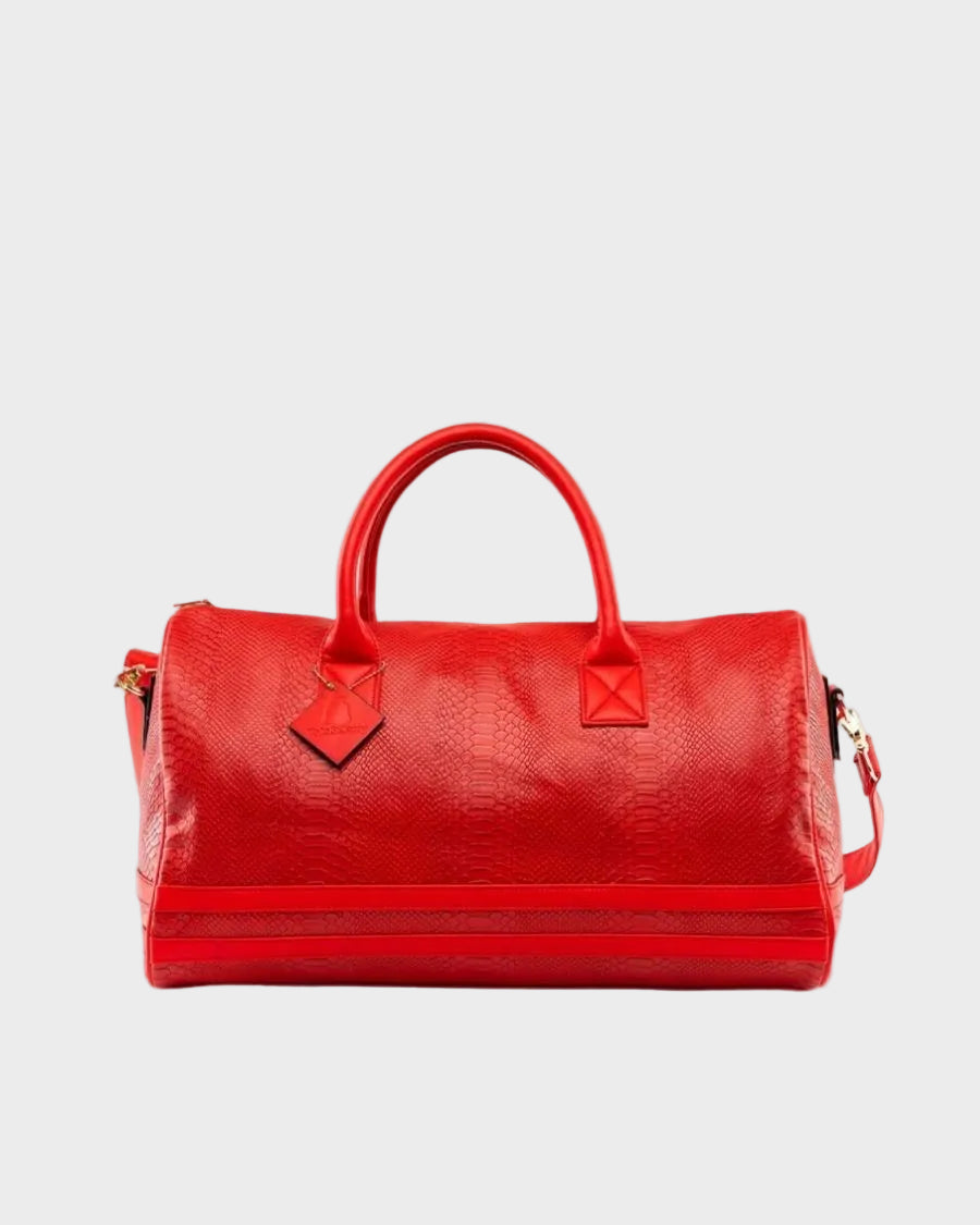 Red Snakeskin Duffle Bag – Tote&Carry